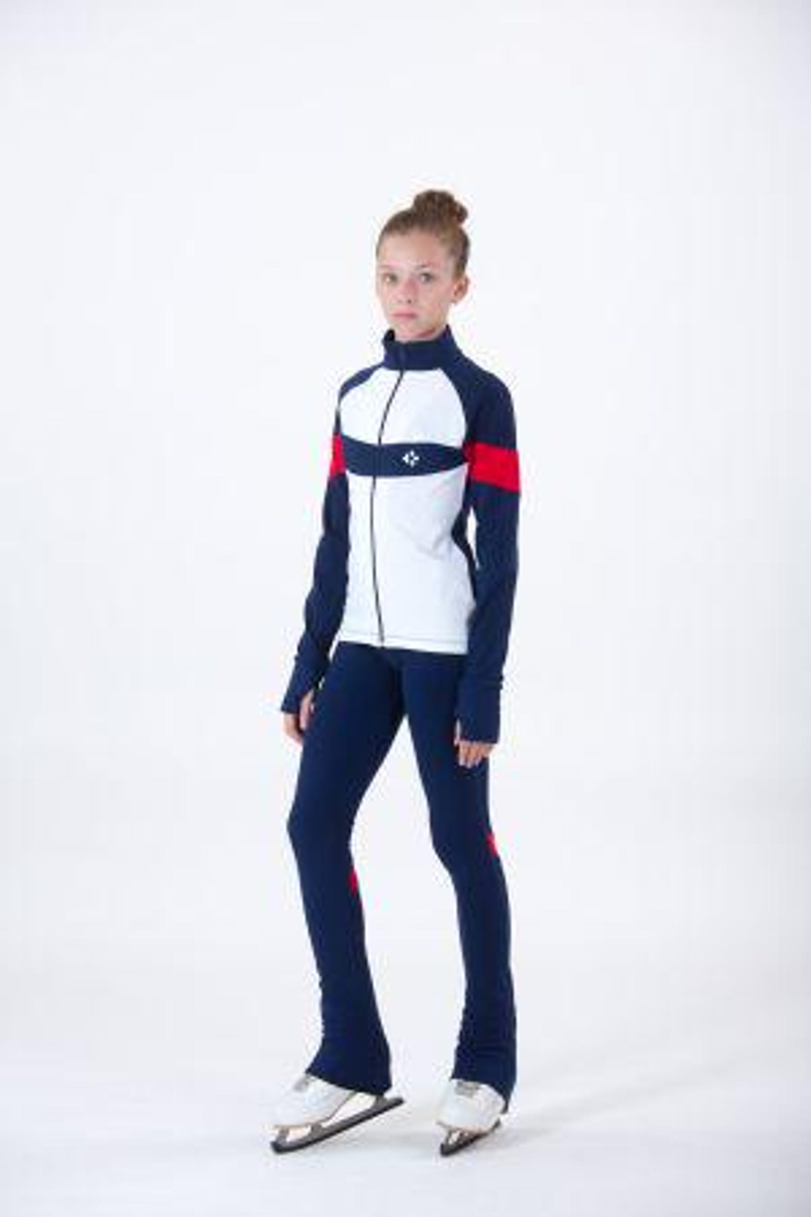 THERMO Figure Skating Outfit for Practice Set 2 Parts Blue-white-red ...
