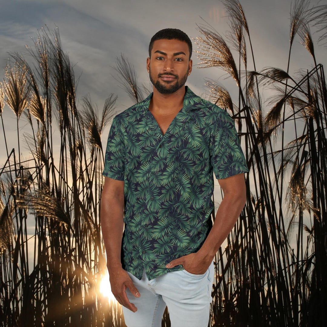 Tropical Vibes Men's Hawaiian Shirt, Casual Summer Shirt, Beach Outfit ...