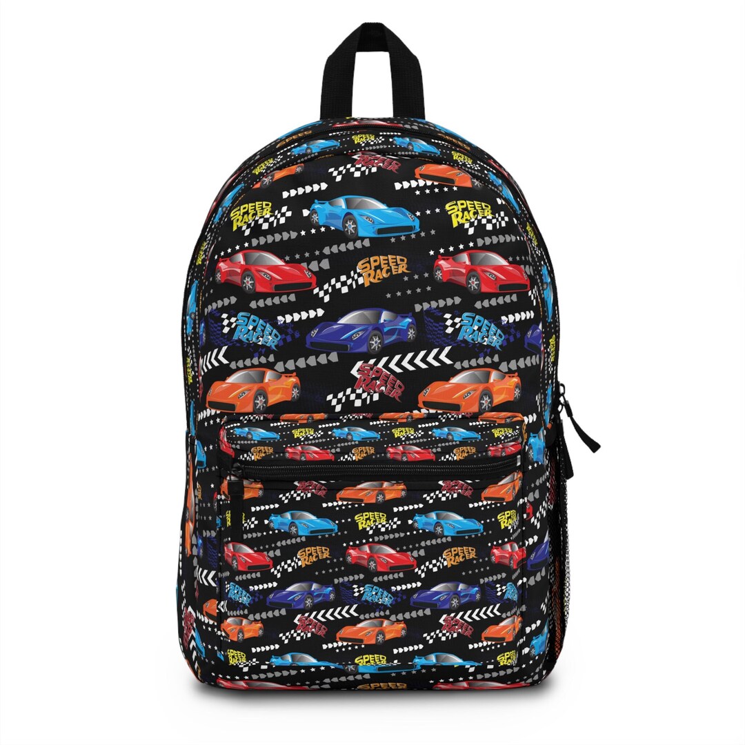 Backpack, Race Car Bag, Gift for Boy, Birthday Gift, School Backpack ...