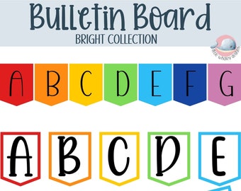 Boho Bulletin Board Lettering Set, Bulletin Board Alphabet and Numbers ...
