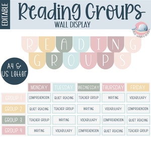 Pastel Student Group Organiser, Classroom Management, Reading Group ...