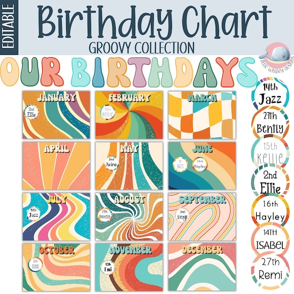Classroom Birthday Chart - Etsy