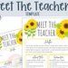 Editable Meet the Teacher Template, Sunflower Teacher Information ...