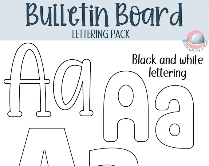 8x10.5 Inch Black Printable Alphabet Letters - Etsy