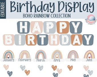 Boho Birthday Display - Etsy