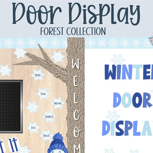 Winter Classroom Door Display Editable Classroom Welcome Wall - Etsy
