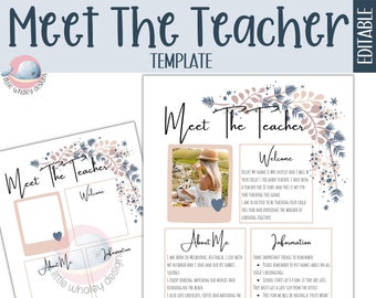 Meet the Teacher Editable Template, Back to School Welcome Letter ...