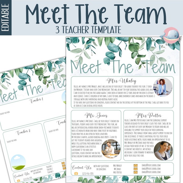 Meet the Teacher Template - Etsy