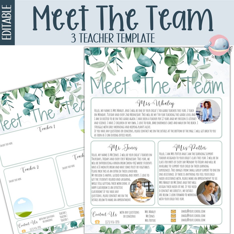 Meet the Team Template - Etsy