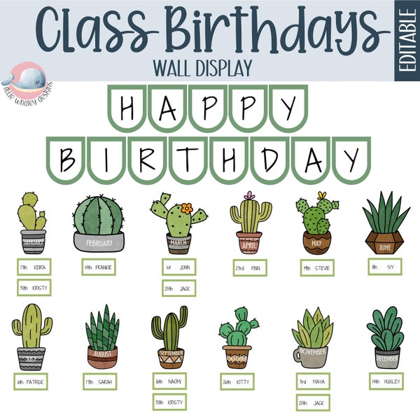 Plant Birthday Board for Classroom - Etsy