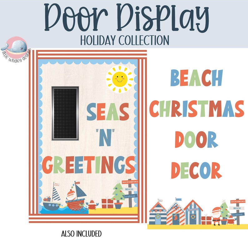 Christmas Classroom Door Display Editable, Holiday Classroom Door Decor ...