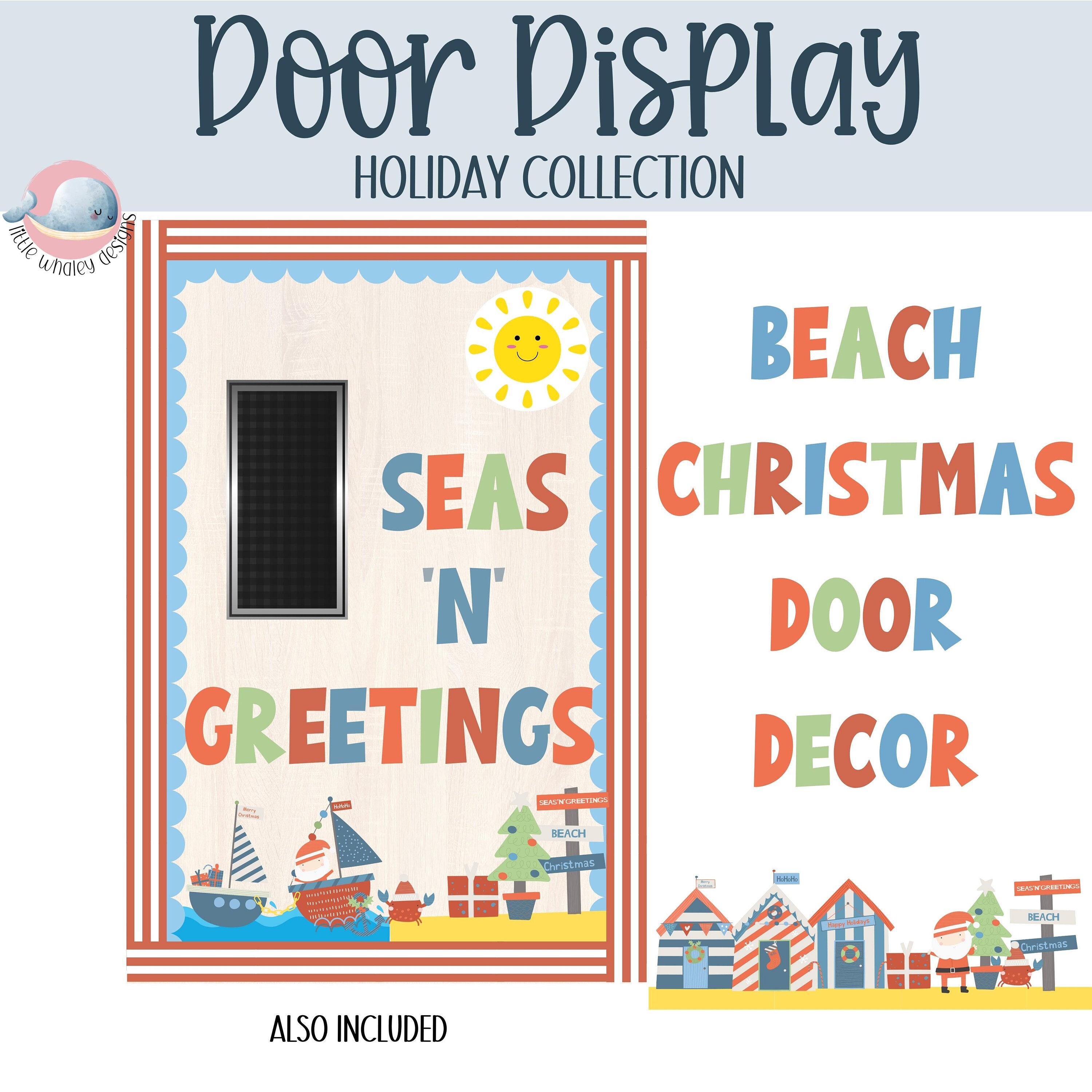 Christmas Classroom Door Display Editable, Holiday Classroom Door Decor ...