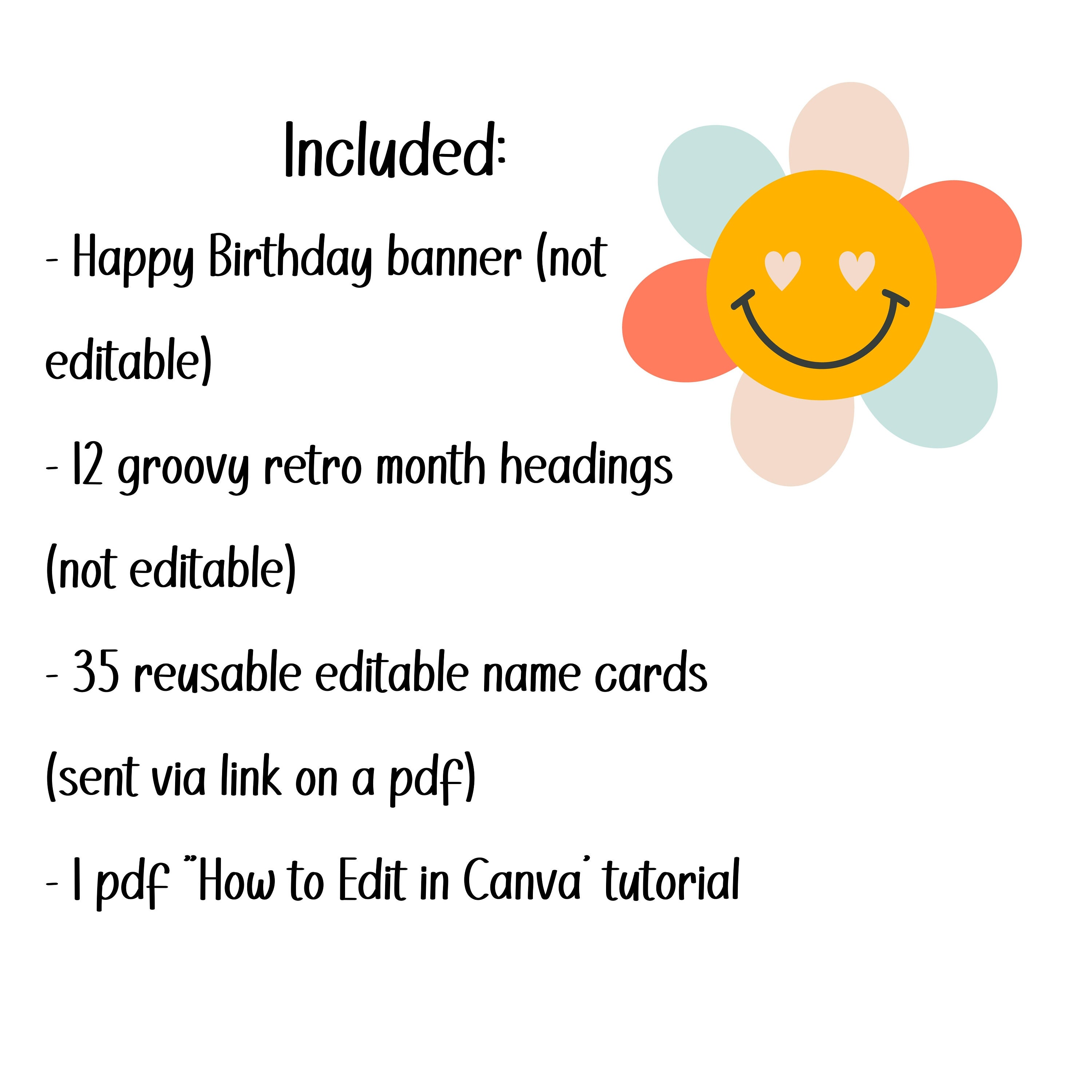 Groovy Retro Classroom Birthday Display, Groovy Birthday Classroom ...