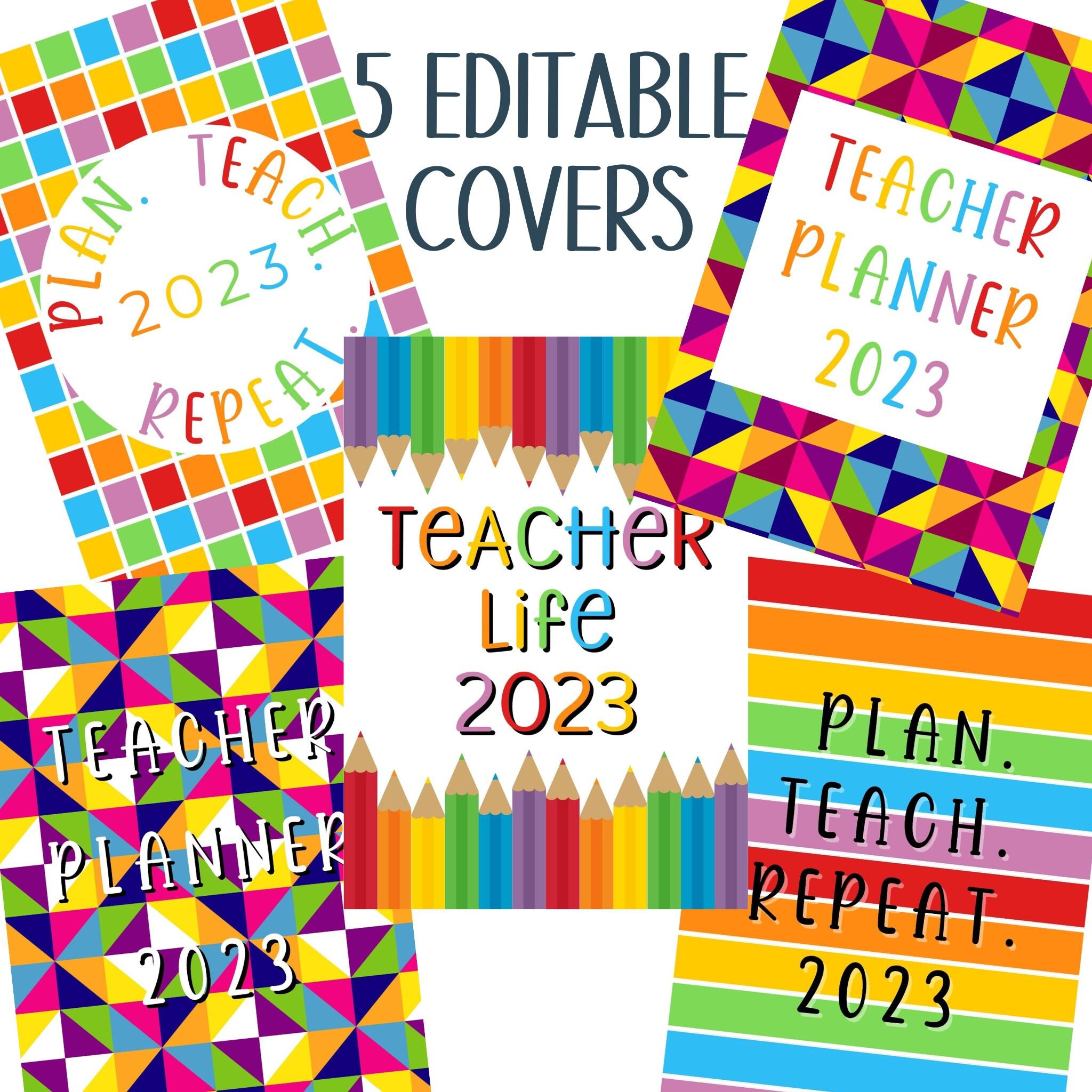 Undated Teacher Planner 23-25, Teacher Planner Printable, Teacher ...