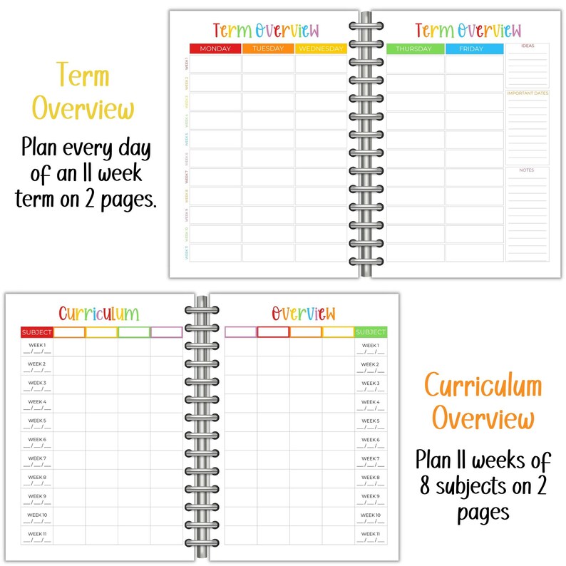 Undated Teacher Planner 23-25, Teacher Planner Printable, Teacher ...