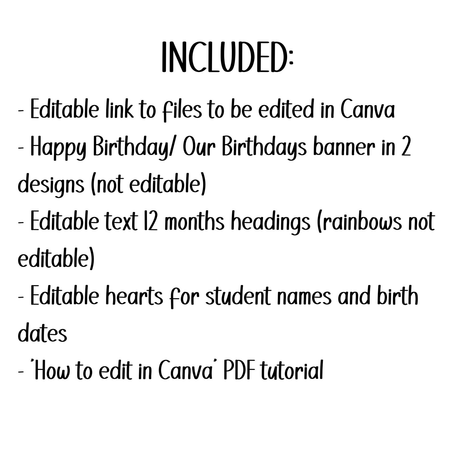 Boho Rainbow Classroom Birthday Display (digital Download) - Etsy