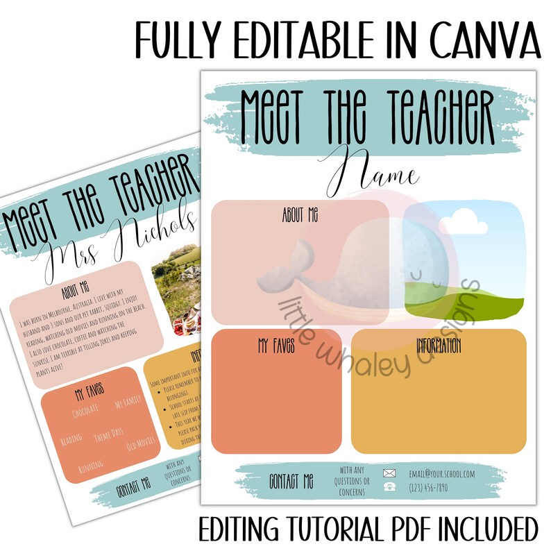 Boho Meet the Teacher Editable Template Boho Teacher - Etsy