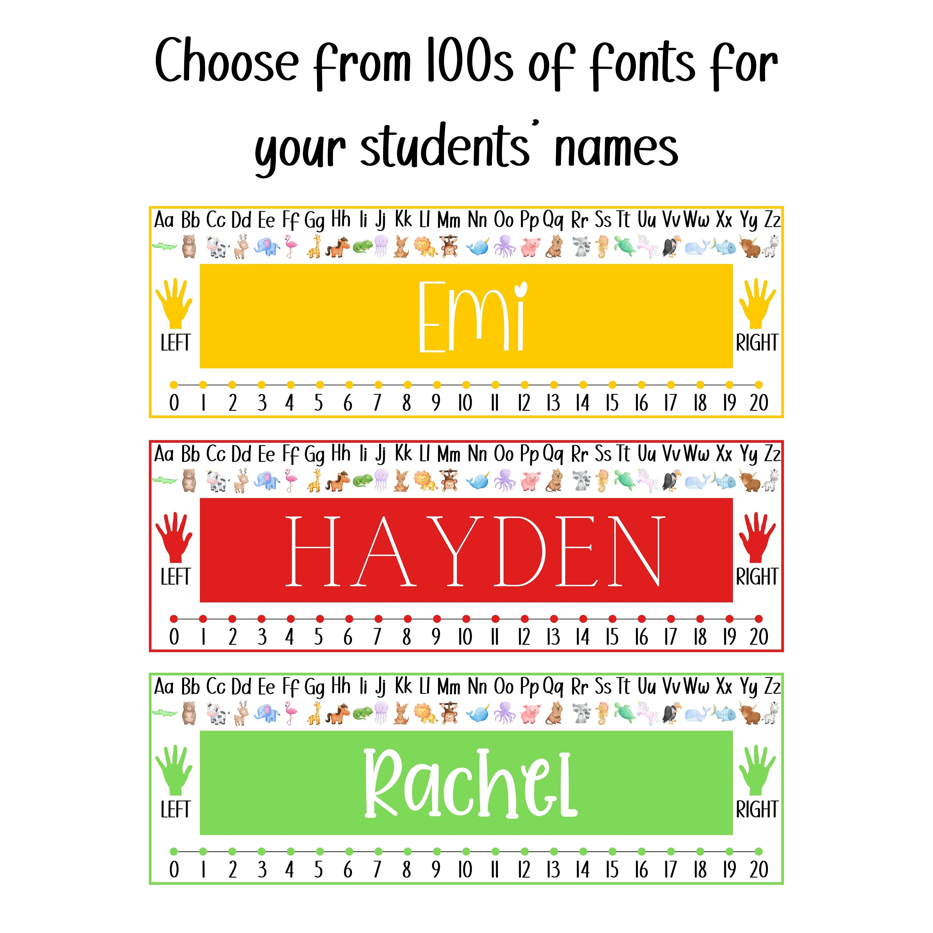 Student Desk Plates Student Name Cards Student Desk Tags - Etsy