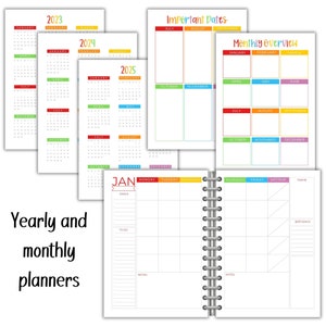 Undated Teacher Planner 23-25, Teacher Planner Printable, Teacher ...