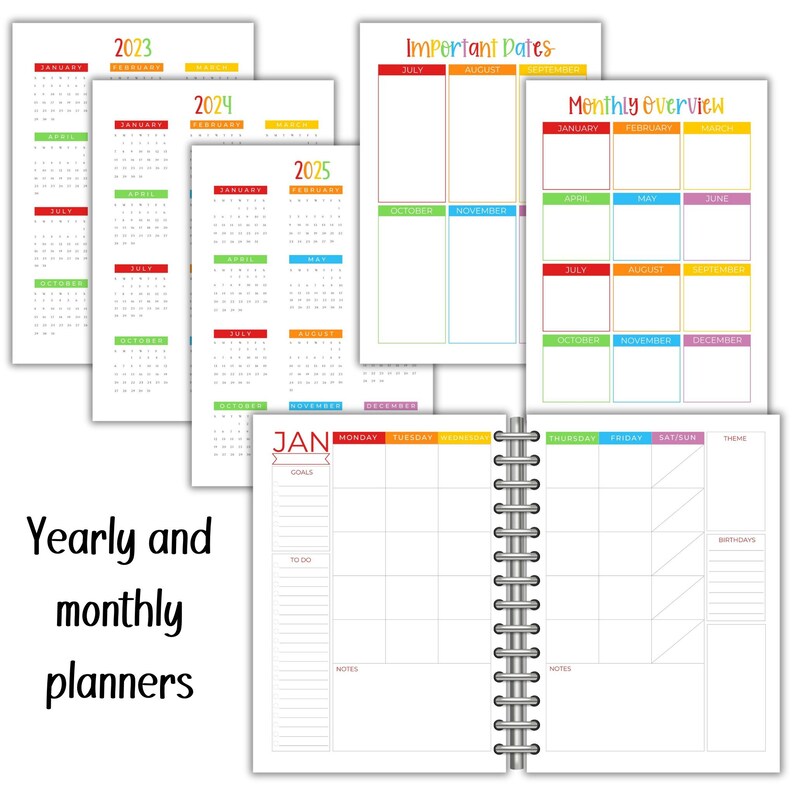 Undated Teacher Planner 23-25, Teacher Planner Printable, Teacher ...