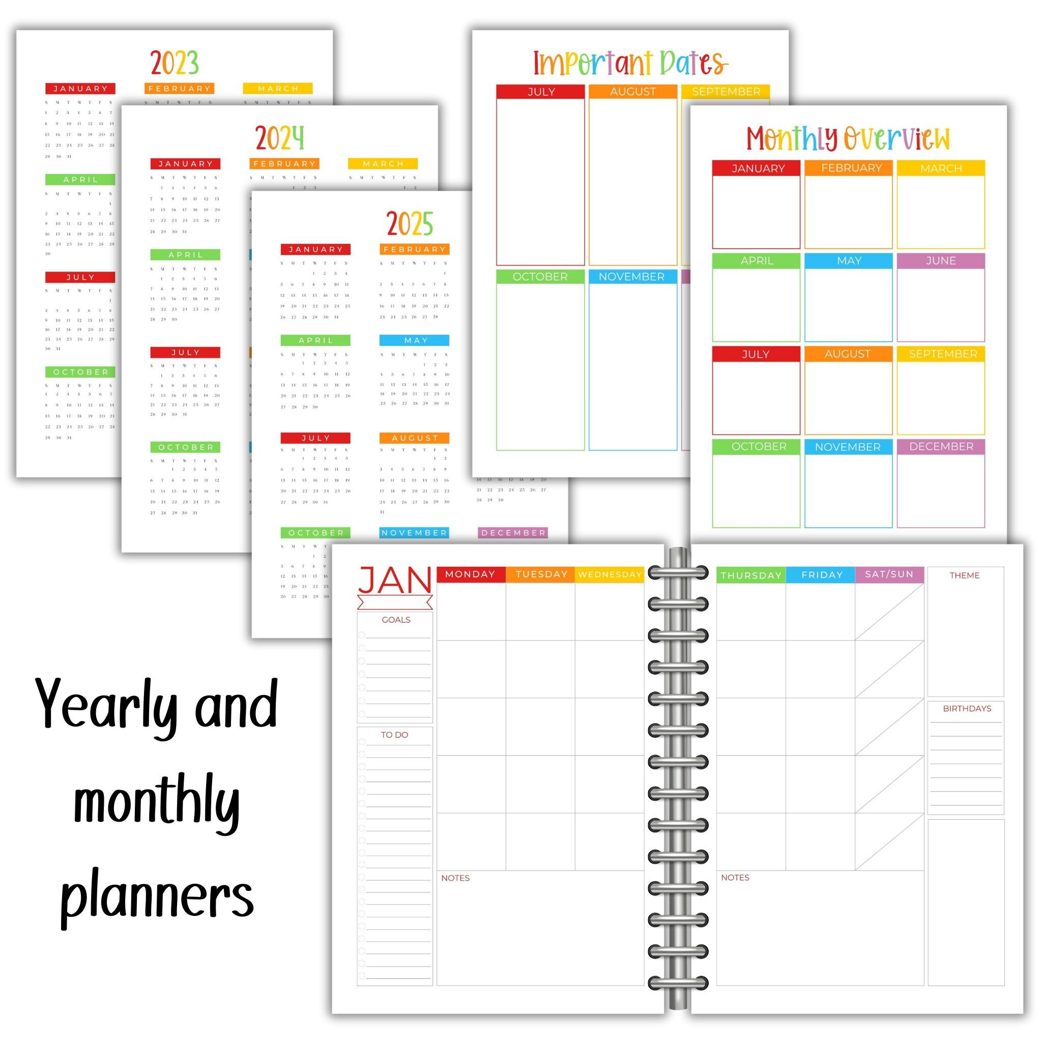 Undated Teacher Planner 23-25, Teacher Planner Printable, Teacher ...