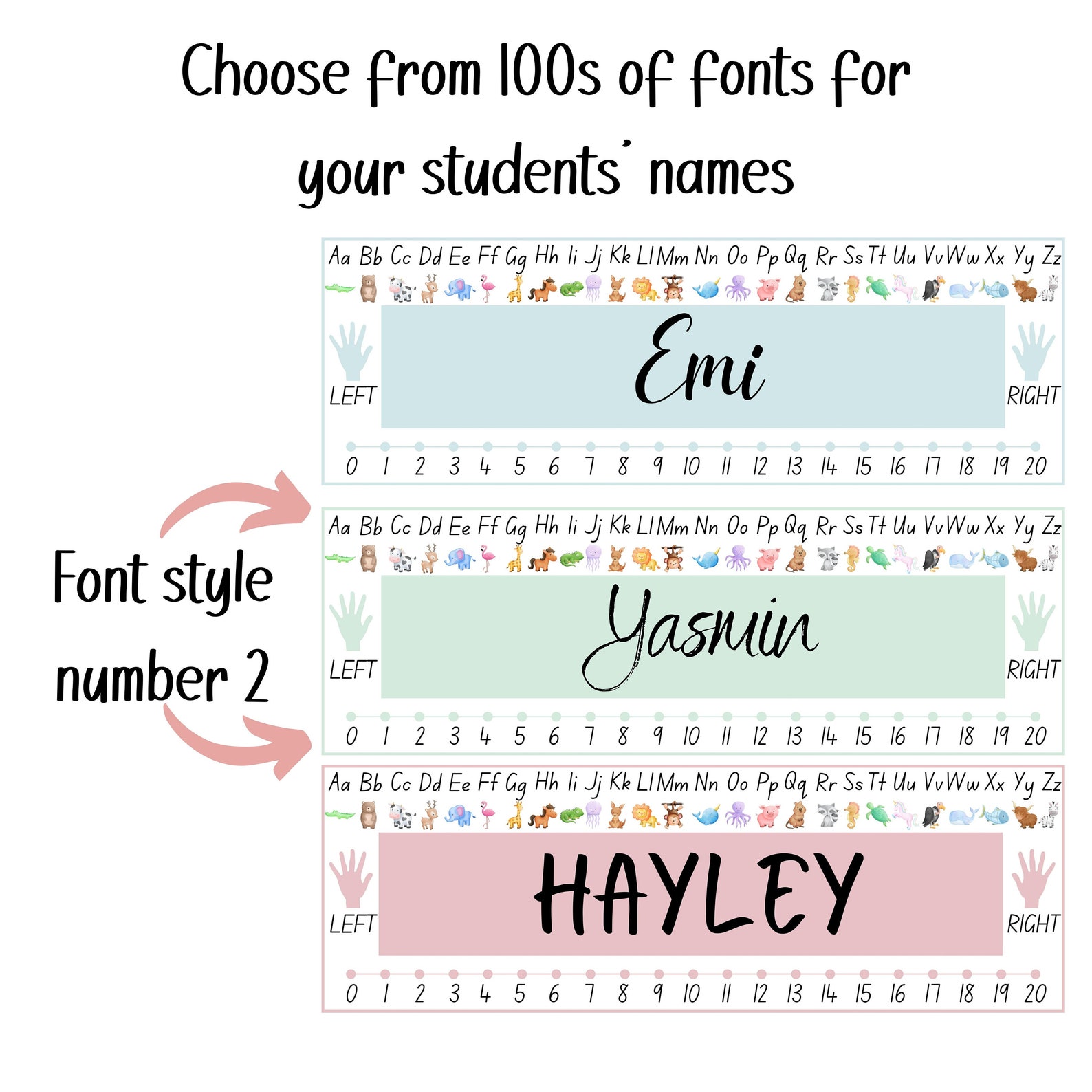 Student Desk Plates Student Name Cards Student Desk Tags - Etsy