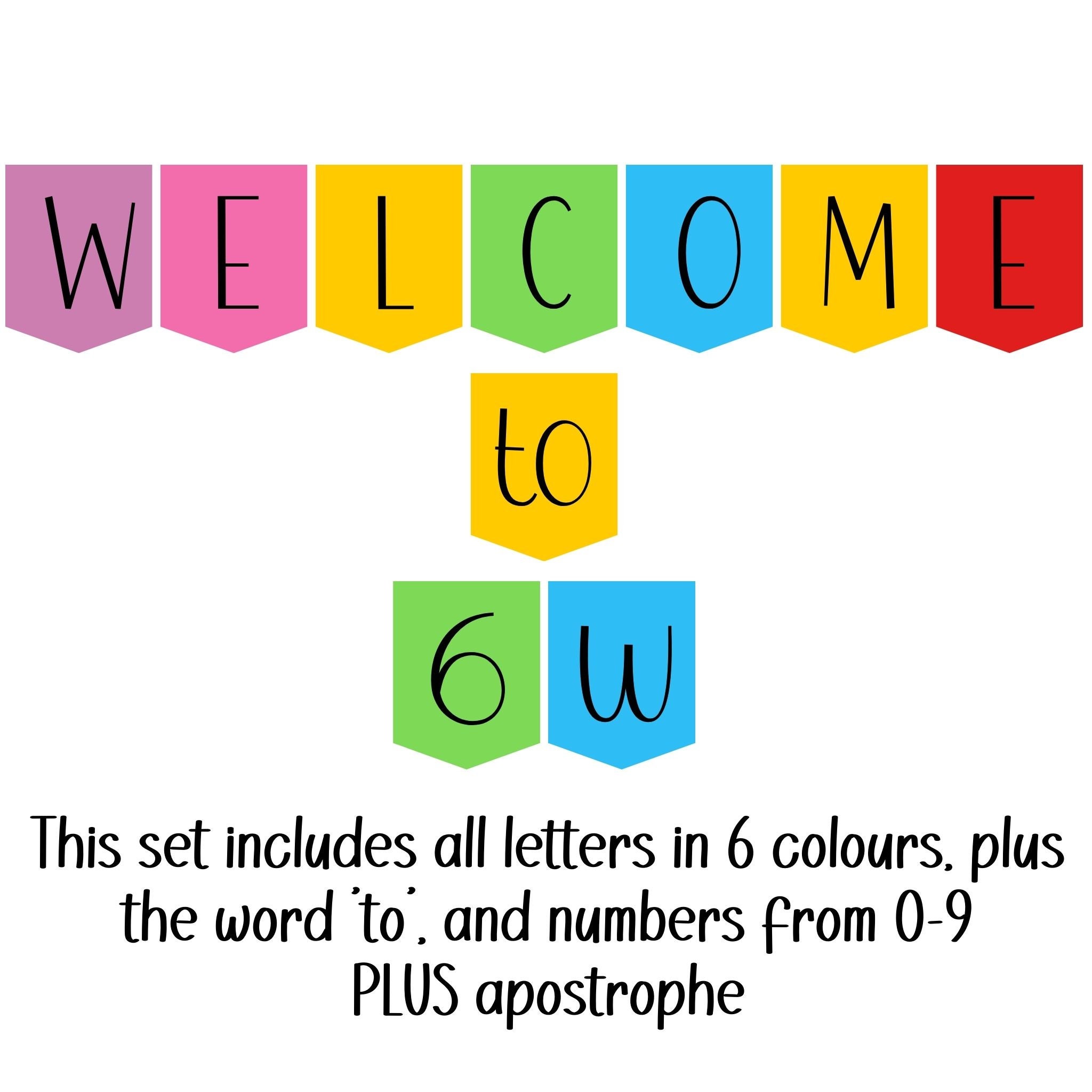 Bright Bulletin Board Lettering: Alphabet & Numbers Banner (digital ...