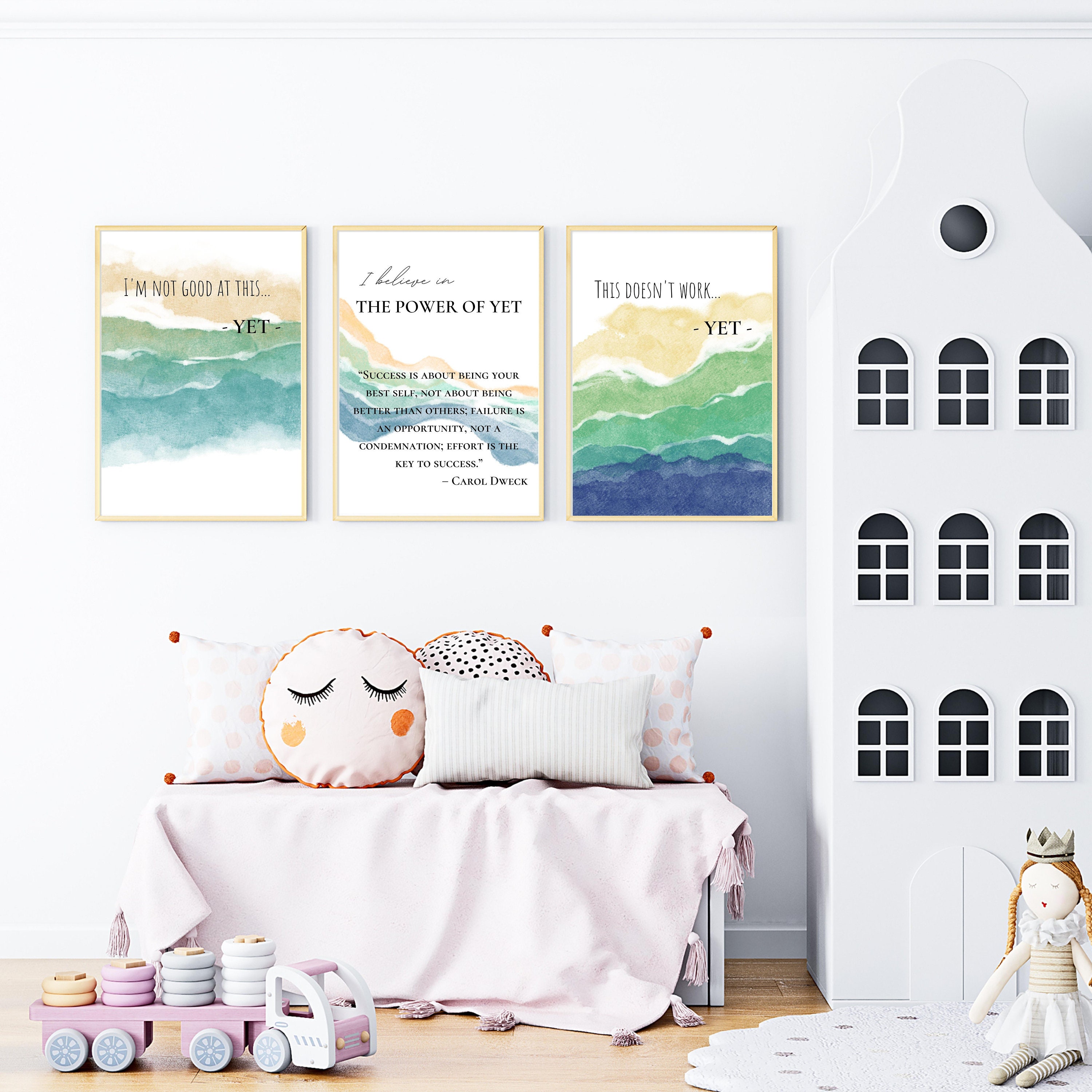 Power of yet Posters Growth Mindset Posters Coastal - Etsy