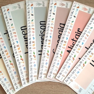 Pastel Student Desk Name Plates: Alphabet & Numbers (digital Download ...