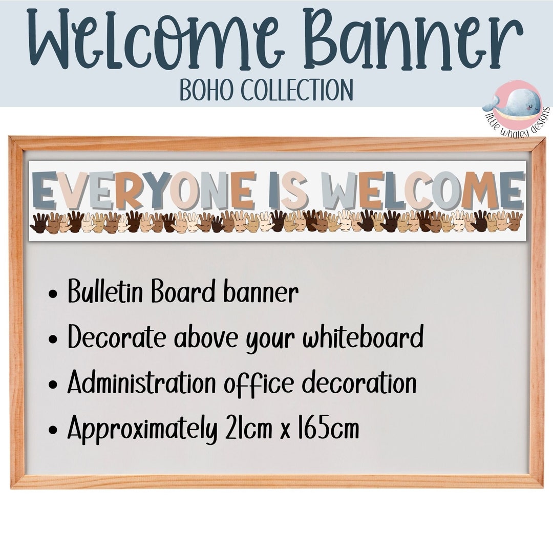 Multicultural Welcome Banner Printable: Boho Classroom Decor (digital ...