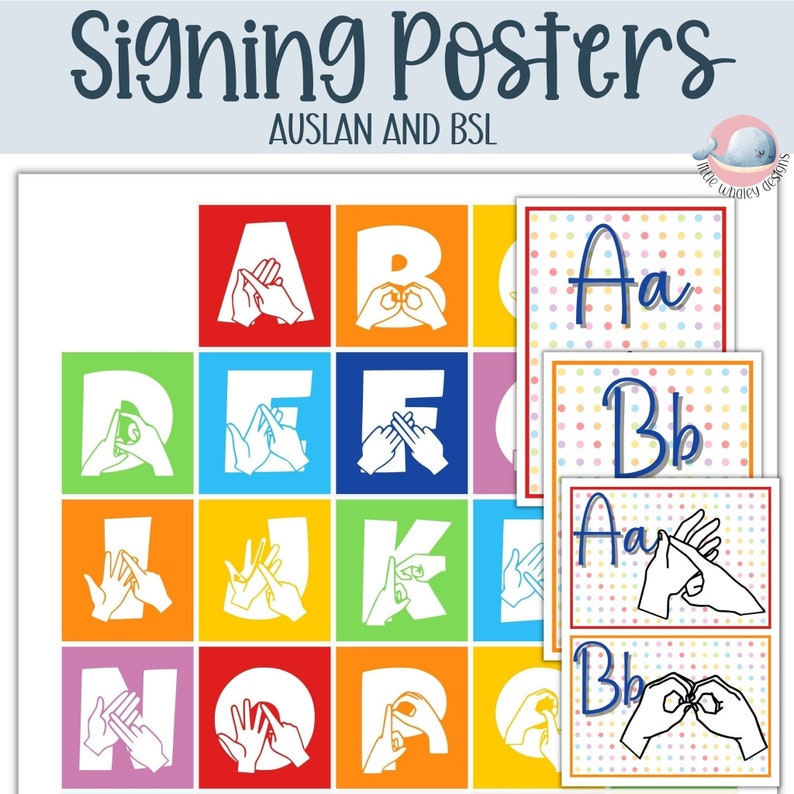 Auslan Alphabet Signing Poster and Classroom Displays, BSL Alphabet ...