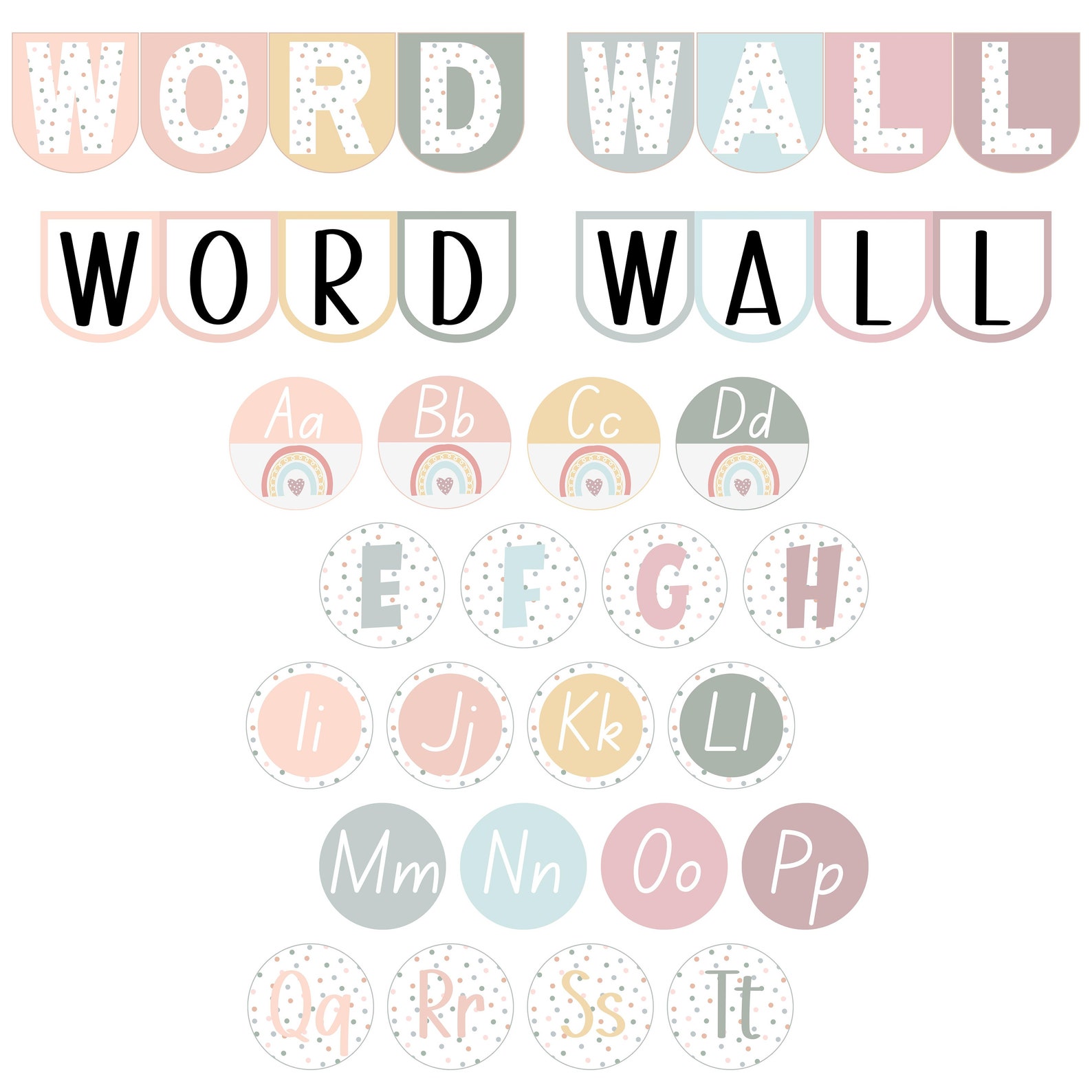 Pastel Classroom Word Wall, Word Wall Display, Classroom Bulletin Board ...