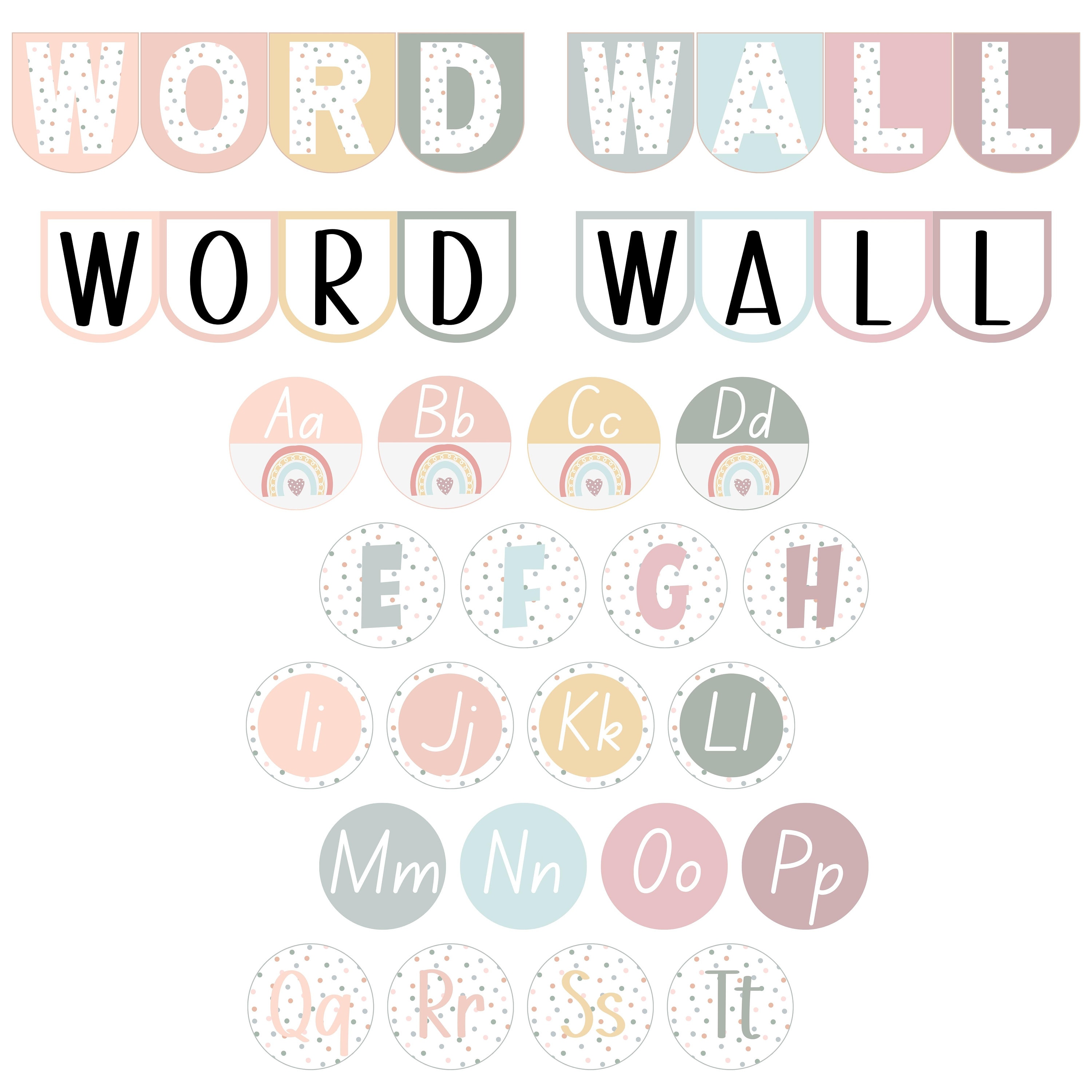 Pastel Classroom Word Wall, Word Wall Display, Classroom Bulletin Board ...