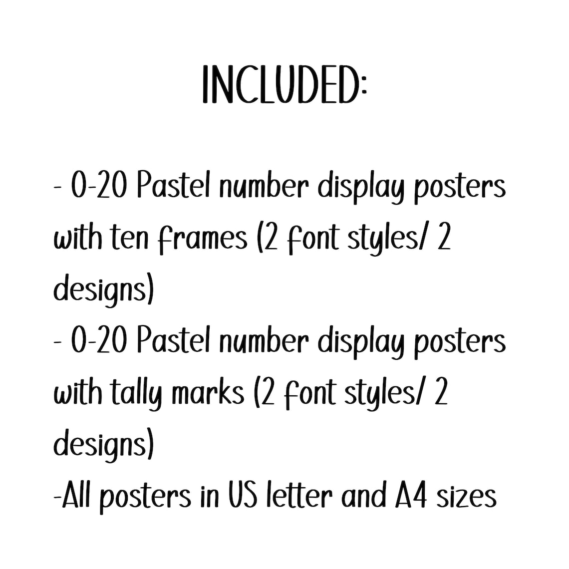 Pastel 0-20 Number Display Posters, Ten Frame Posters, Tally Mark ...