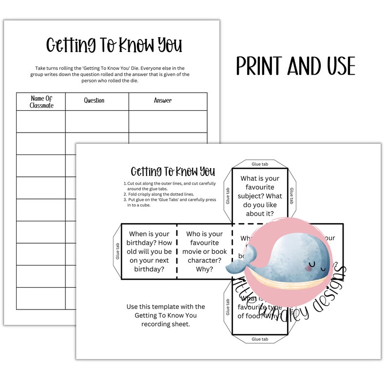 First Day Getting to Know You Activities Ice Breaker Activity - Etsy