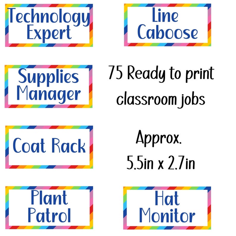 Editable Classroom Jobs Chart, Classroom Responsibility Chart ...