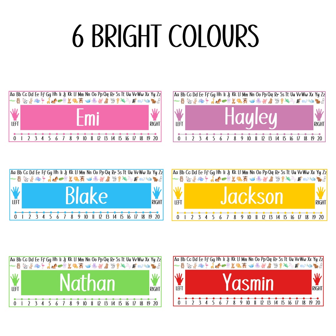 Editable Student Desk Name Plates: Bright Classroom Decor (digital ...