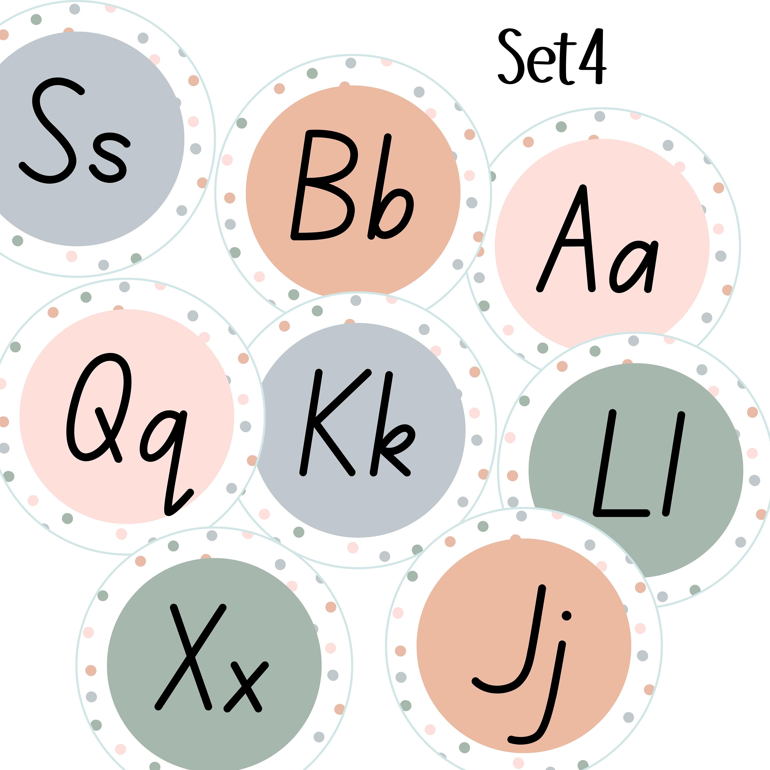 Calming Alphabet Posters, Classroom Alphabet Display Posters Bundle ...