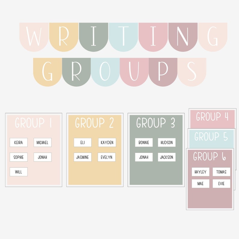 Pastel Student Group Organiser, Classroom Management, Reading Group ...
