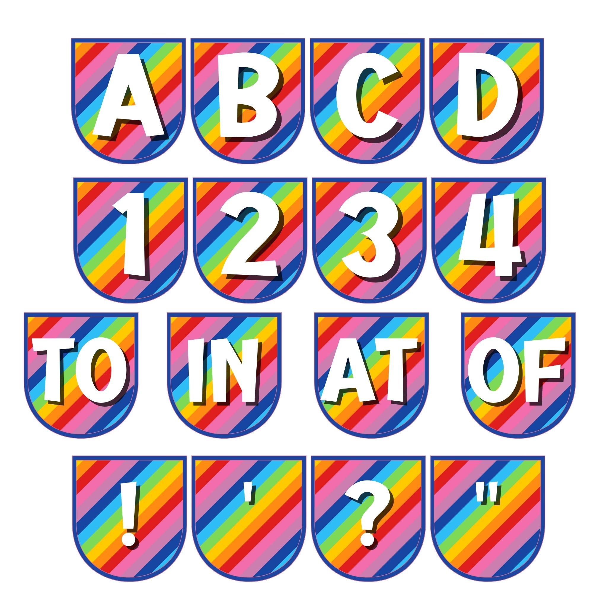 Bright Bulletin Board Lettering Set, Bulletin Board Alphabet and ...