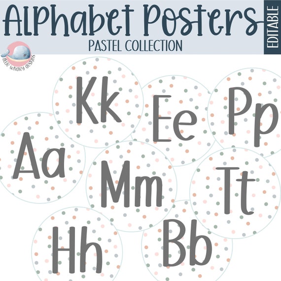 Calming Alphabet Posters Classroom Alphabet Display Posters - Etsy