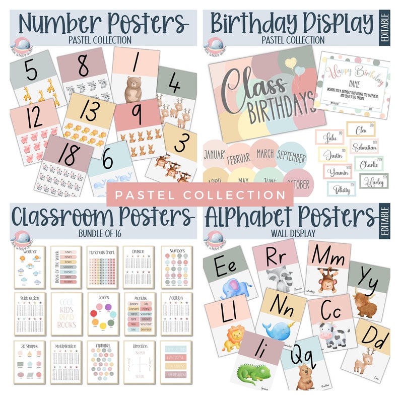 Pastel Classroom Word Wall, Word Wall Display, Classroom Bulletin Board ...