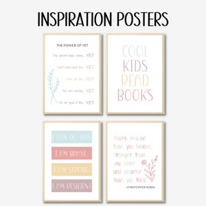 Boho Classroom Posters: Pastel Educational Prints Bundle (digital ...