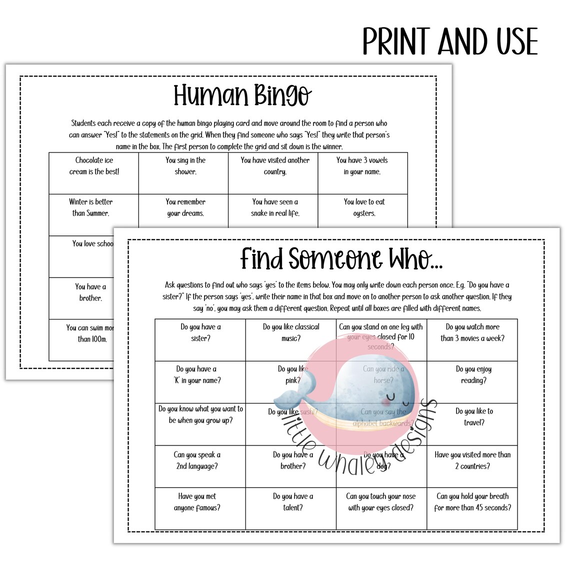 First Day Getting to Know You Activities Ice Breaker Activity - Etsy