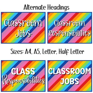 Editable Classroom Jobs Chart, Classroom Responsibility Chart ...