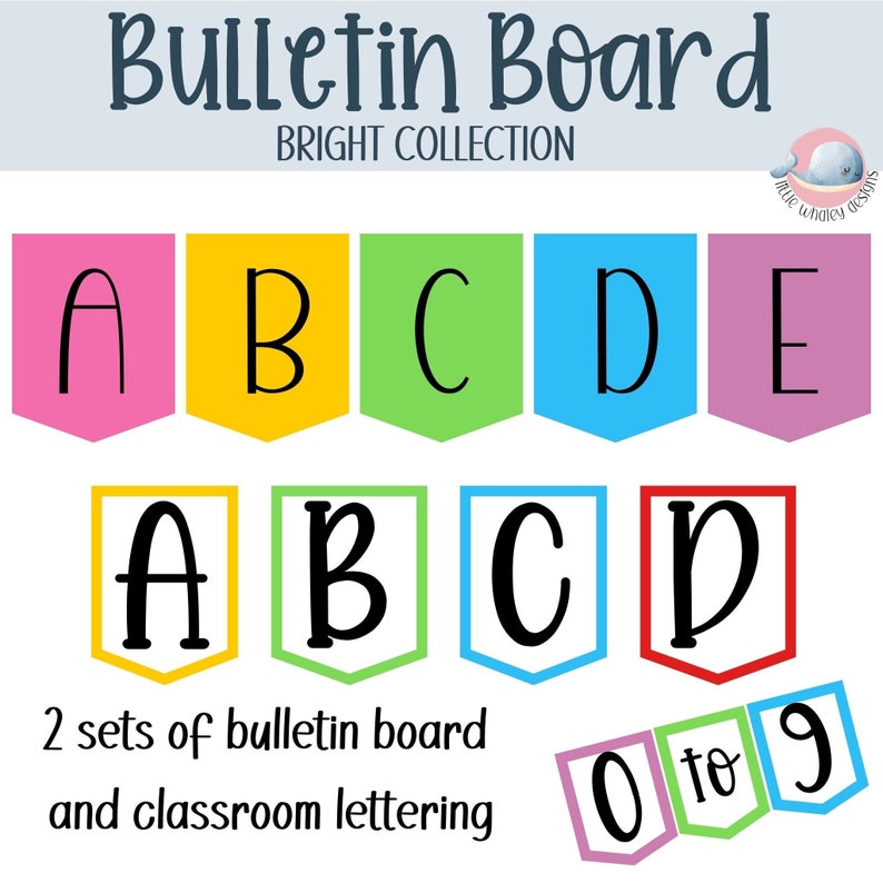 Bright Bulletin Board Lettering Set Bulletin Board Alphabet - Etsy