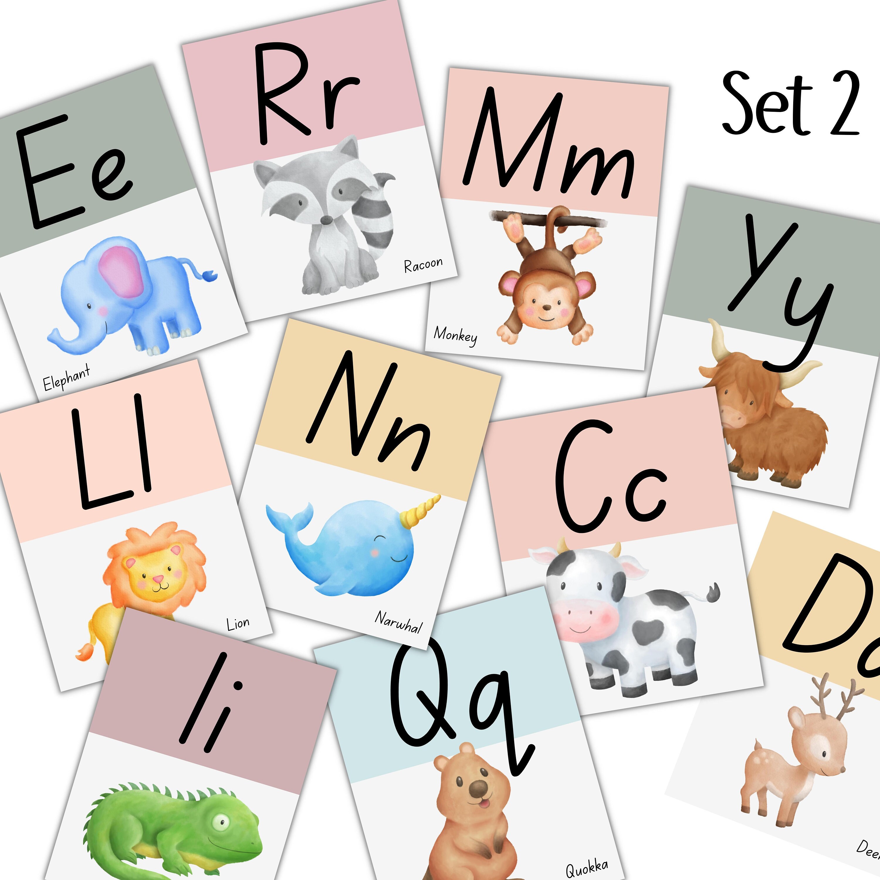 Calming Alphabet Posters, Classroom Alphabet Display Posters Bundle ...