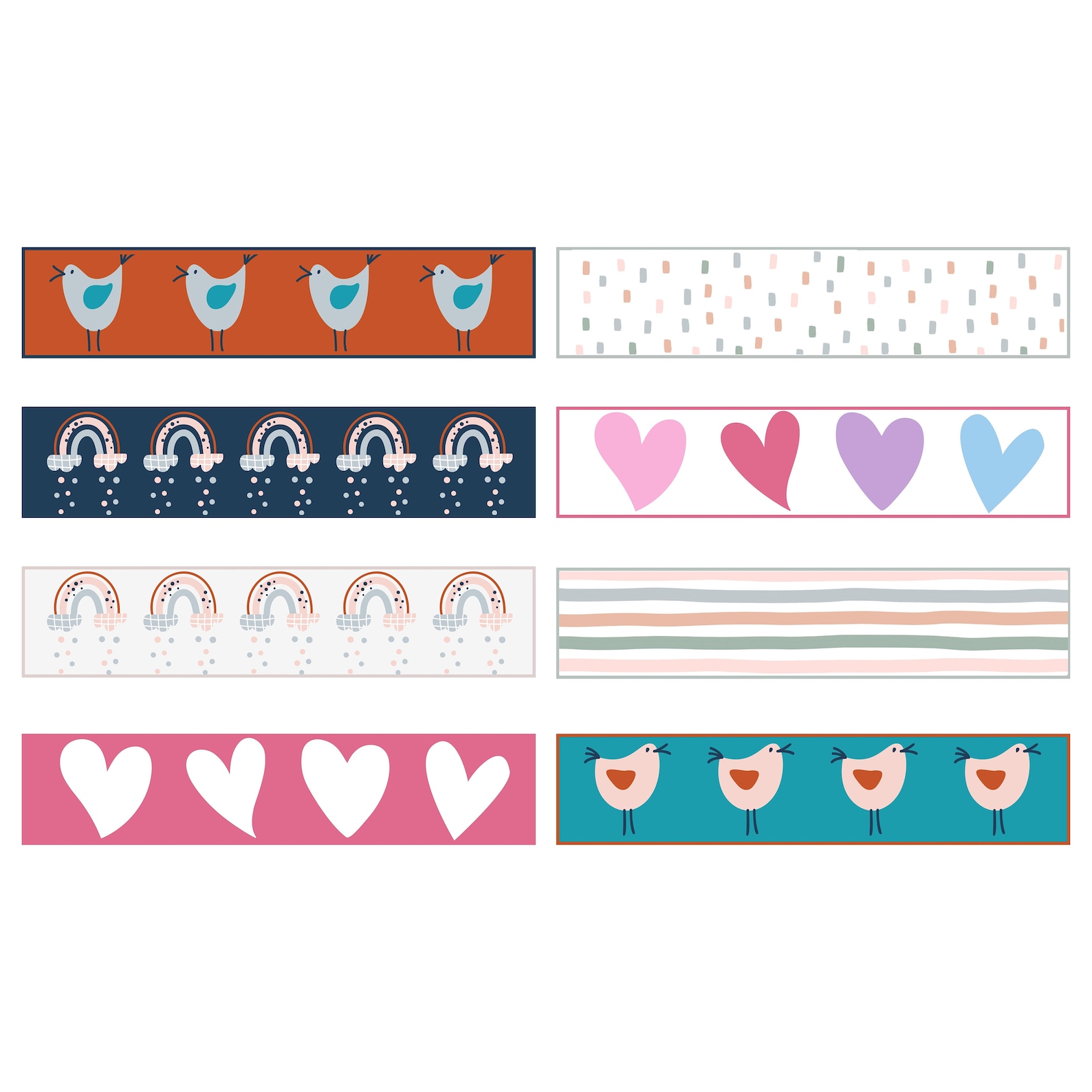 Boho Rainbow Bulletin Board Borders 30 Printable Classroom - Etsy