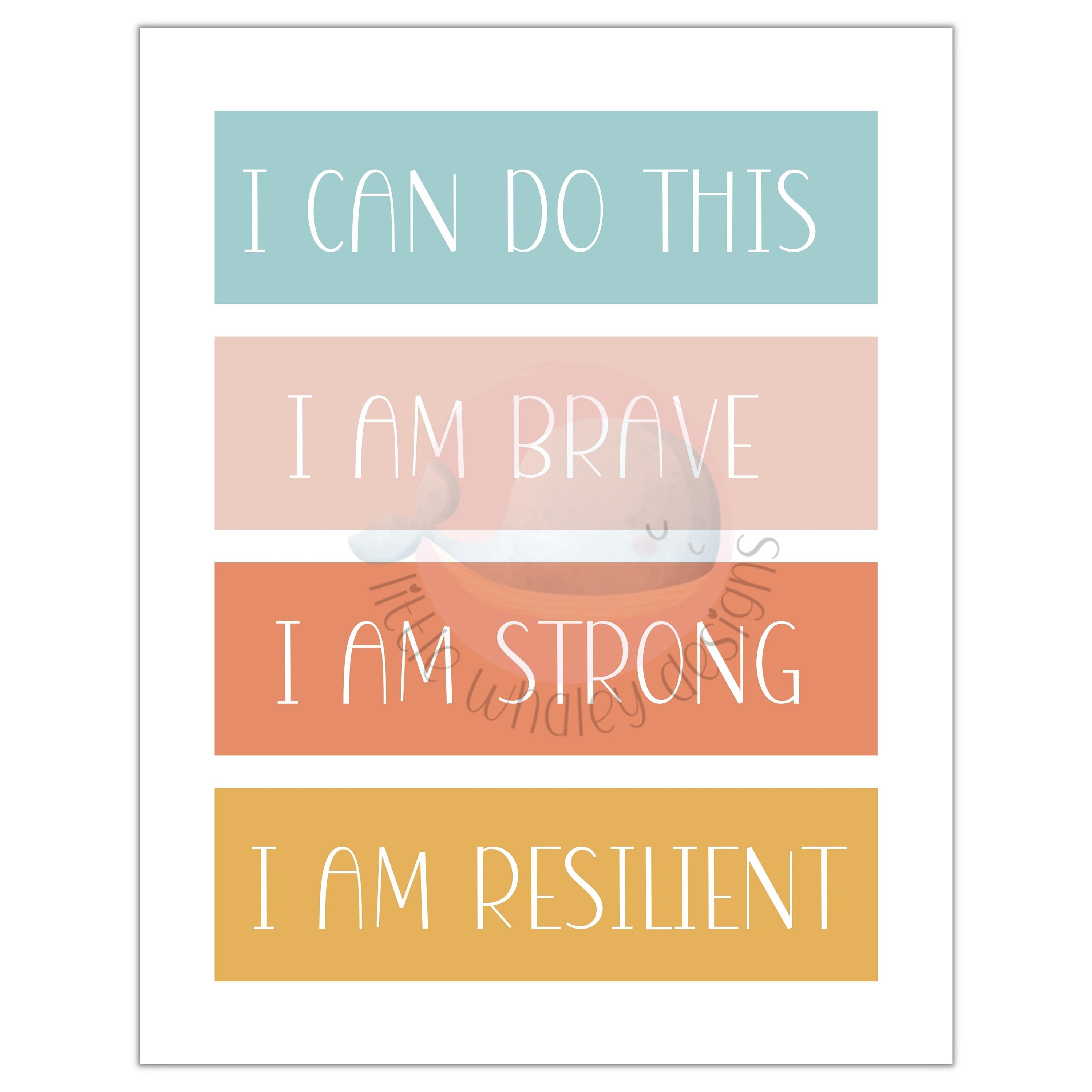 Printable Wall Art, Boho Classroom Poster, I Am Affirmations ...