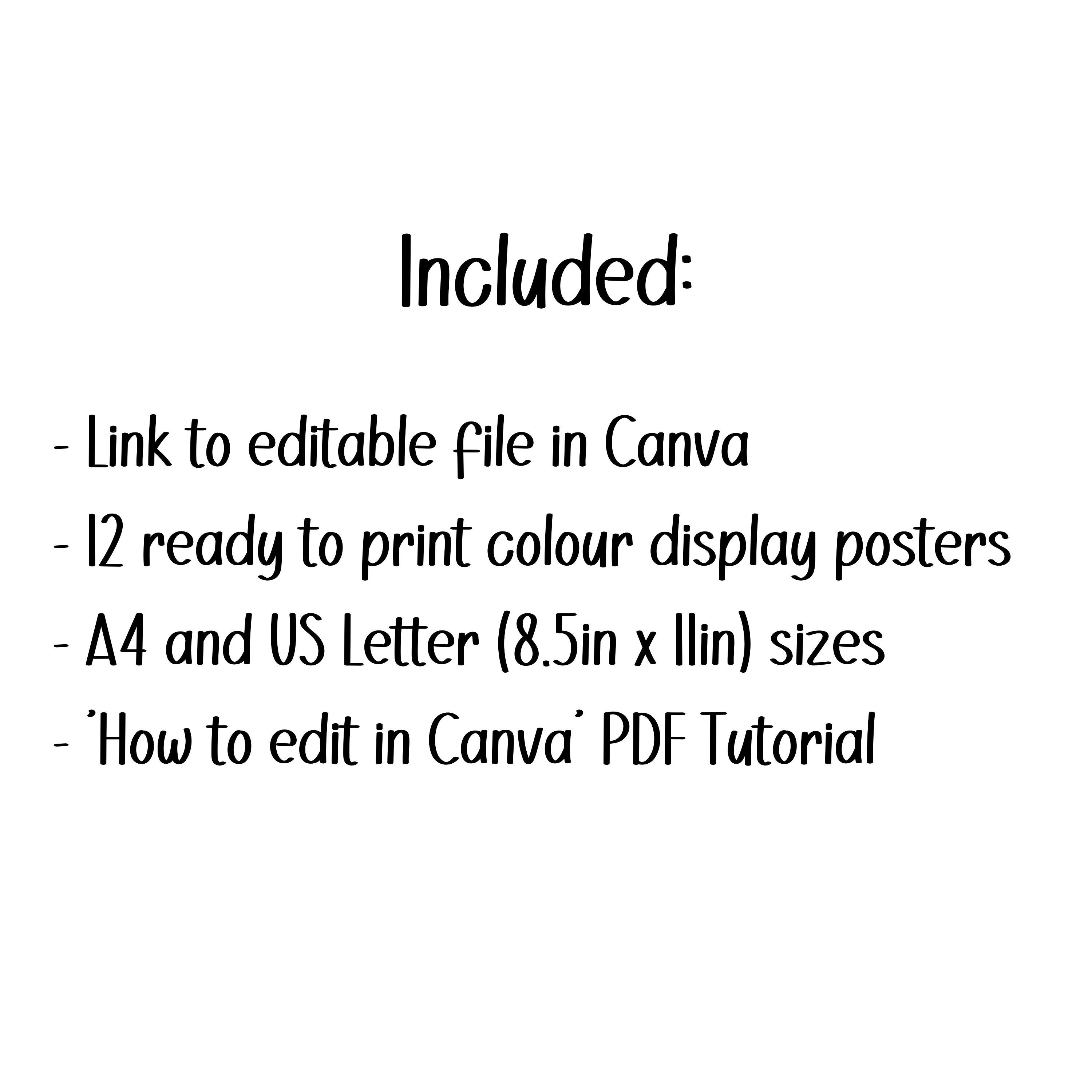 Color Chart, Classroom Decor, Color Display Poster, Colour Display ...